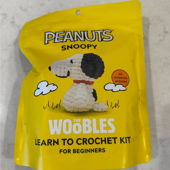 Peanuts | Other | Peanuts Snoopy Crochet Kit Yellow Packaging | Poshmark